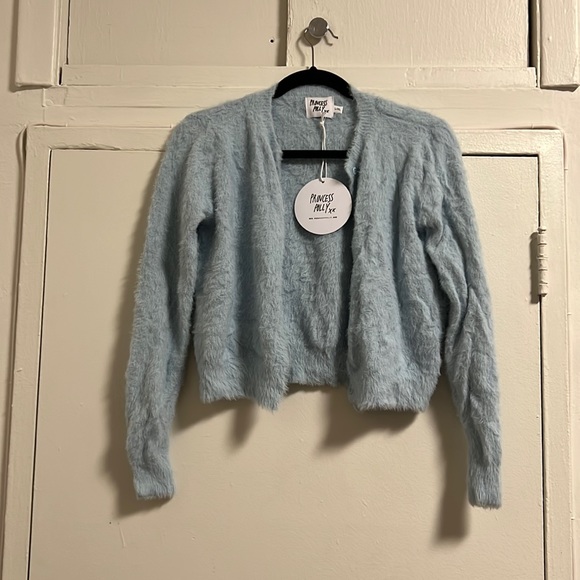 Princess Polly | Sweaters | Nwt Princess Polly Blue Fuzzy Sweater ...